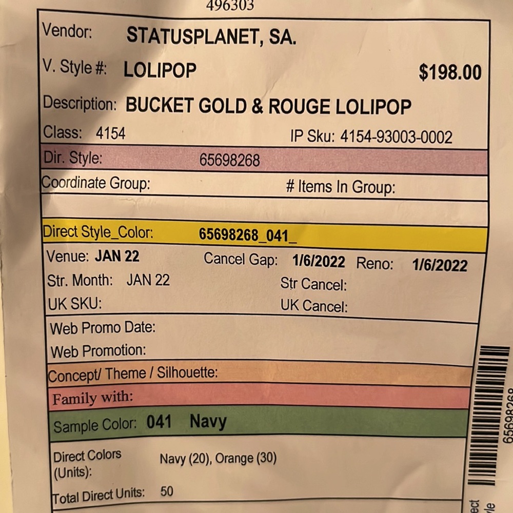 Gold And Rouge Lolipop Bucket Bag/ Anthropologie - Gem